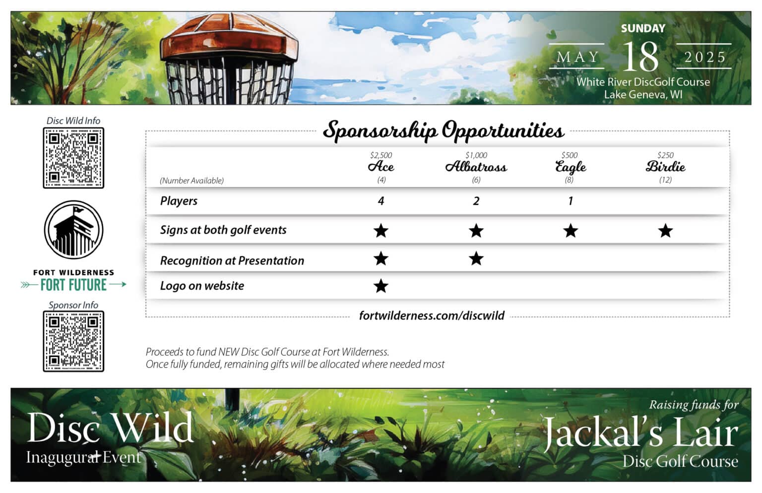 Disc Wild Sponsorship - Fort Wilderness